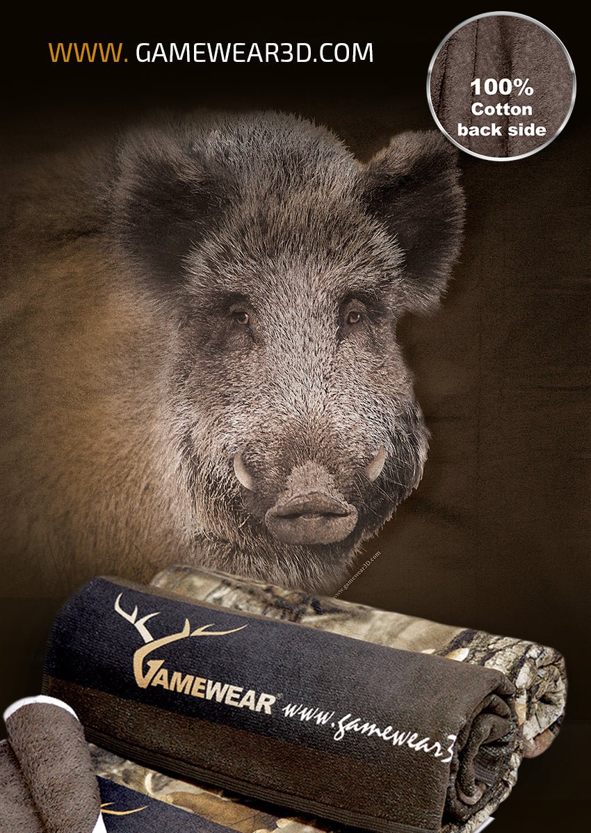 70x140cm Towel Wild Boar